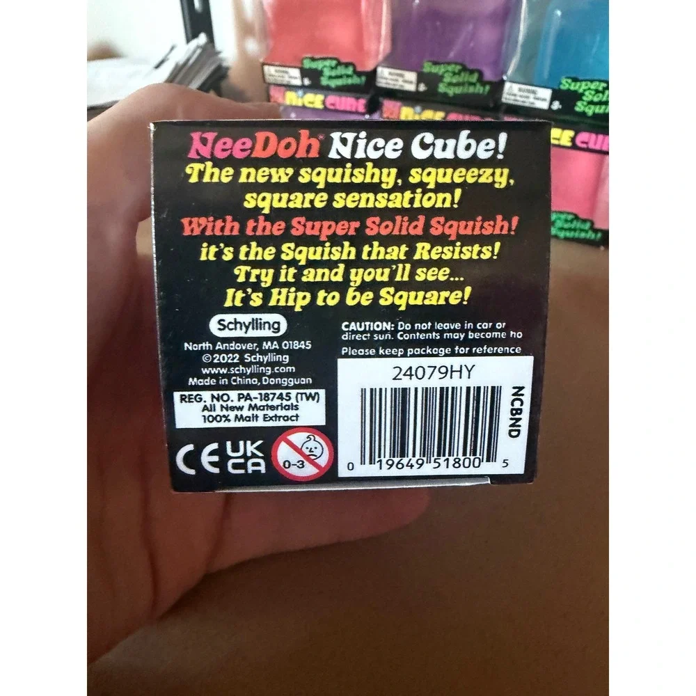 Schylling | Toys | Schylling Needoh Nice Cube Pink Super Solid Squish ...